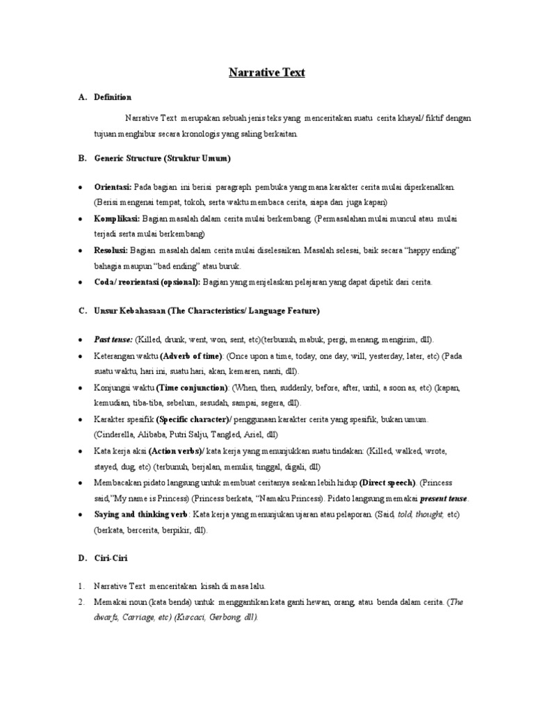Panduan Lengkap Teks Naratif | PDF