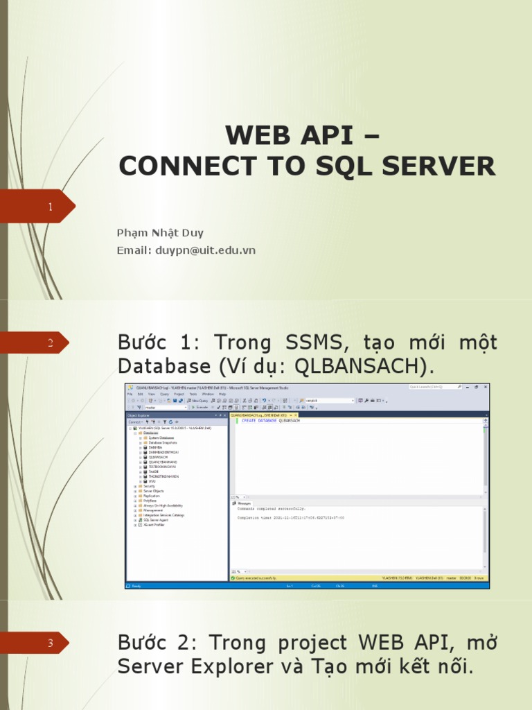 Web Api - Connect To Sqlserver | PDF