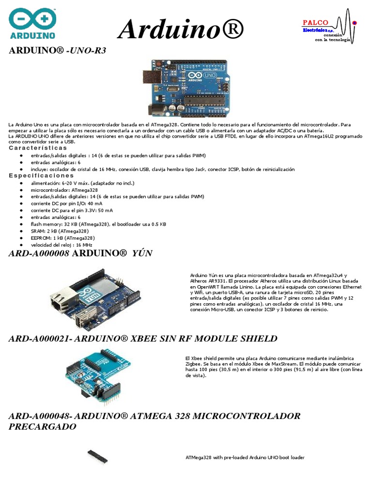 ARDUINO Componentes | Descargar gratis PDF | Arduino | USB