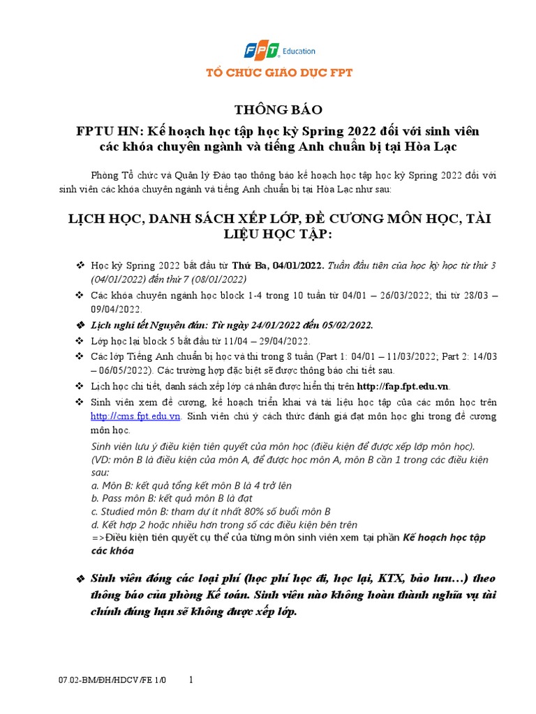 KHHT Chuan Bi Vao HK Spring 2022 | PDF