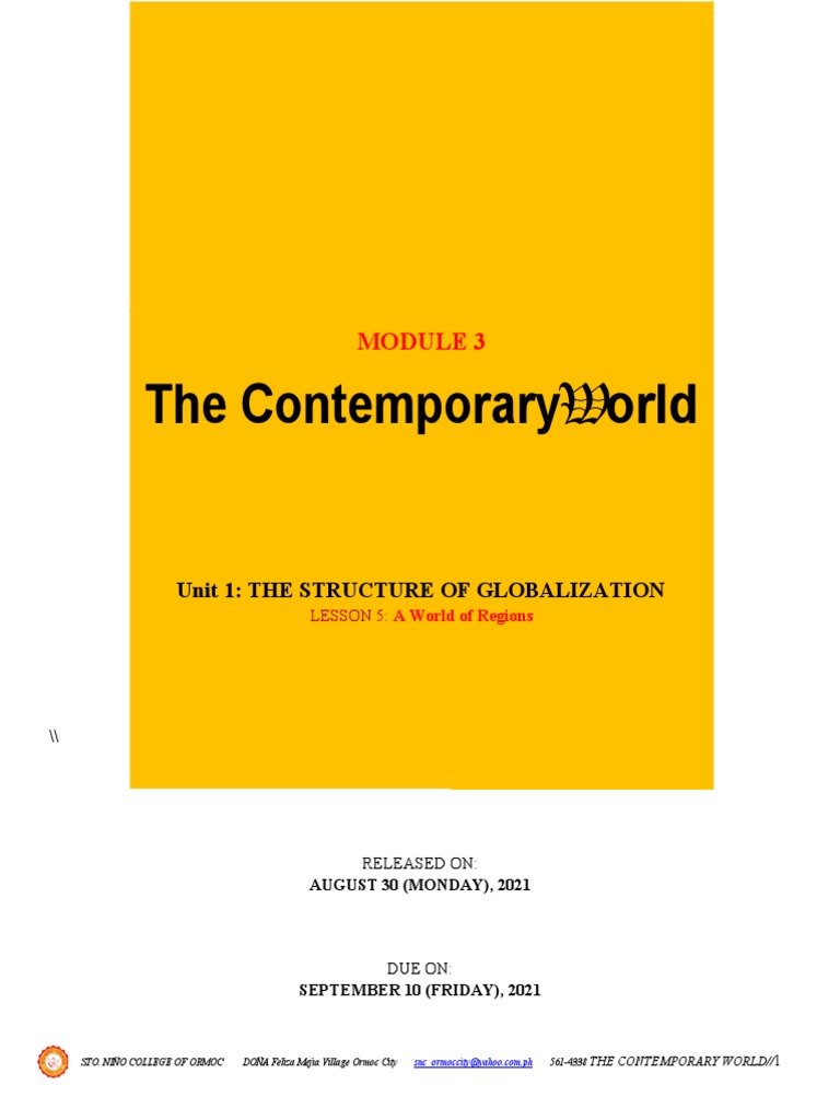 Module 3 Contemporary World | PDF | Non Aligned Movement | Opec