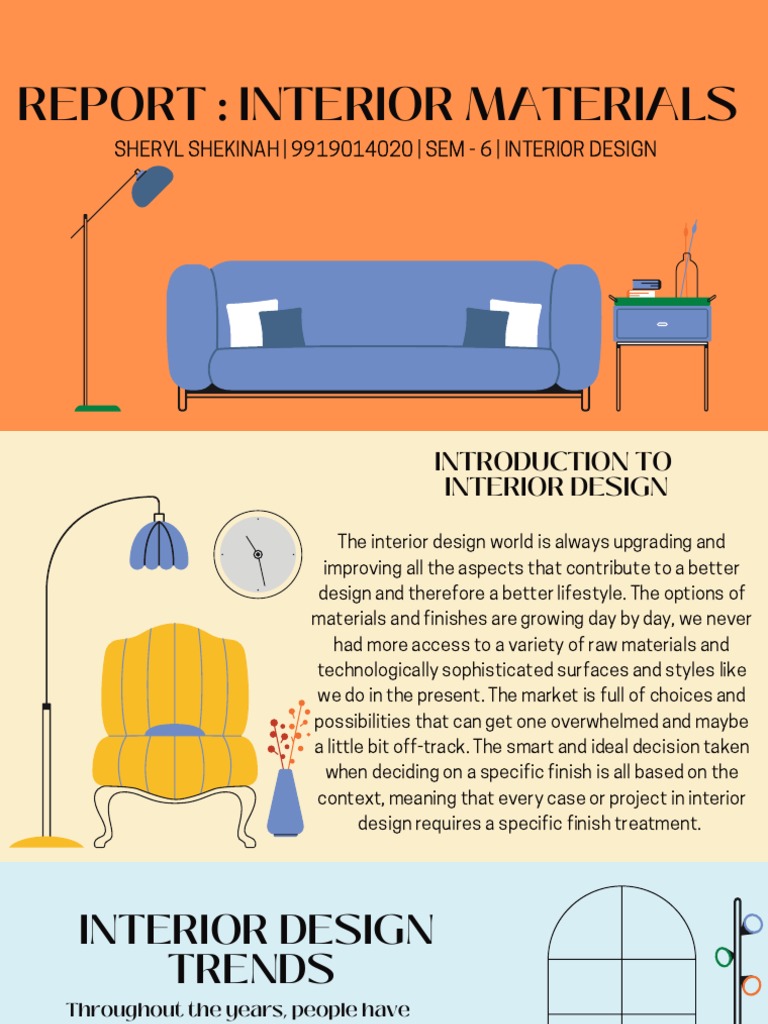 Report - Interior Design Materials - Sheryl Shekinah - 9919014020 | PDF ...