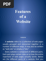 Features of A Website | PDF | Websites | World Wide Web