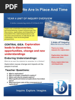 Place and Time A3 PYP Planner in Progress | PDF | Inquiry | Teaching ...