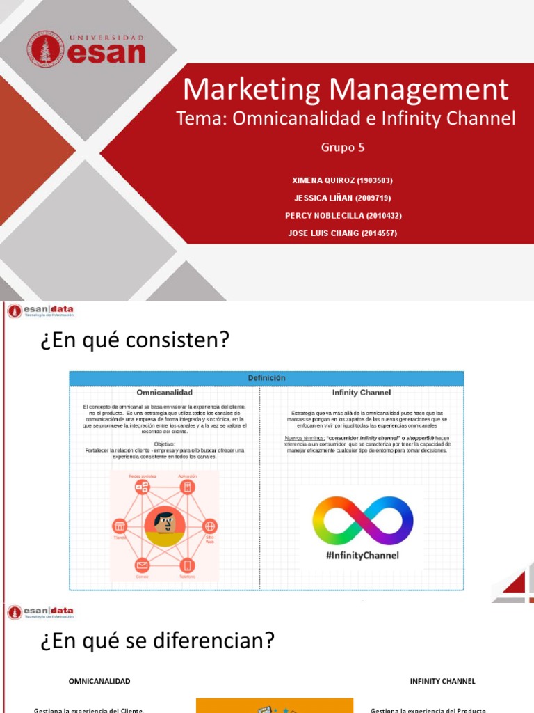 OMNICANALIDAD E INFINITY CHANNEL - Grupo5 | PDF | Marketing | Internet