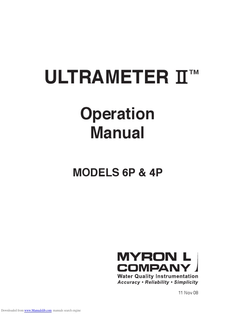 Ultrameter II 6p | PDF | Ph | Calibration