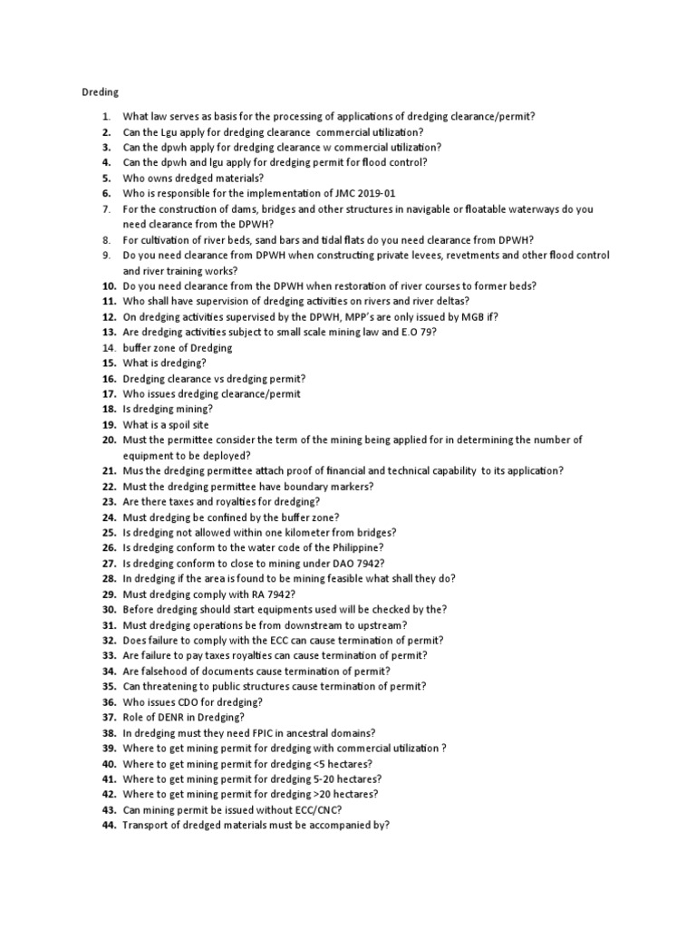 Navigating Dredging Regulations: A Comprehensive Guide to Philippines ...