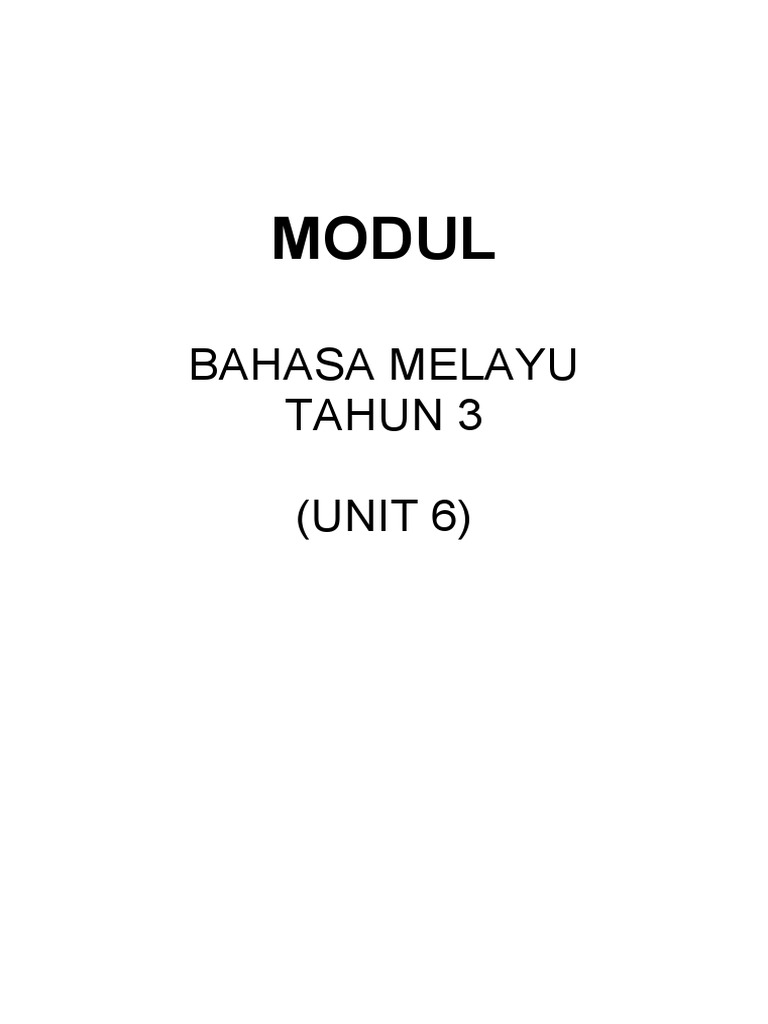 Modul BM Tahun 3 Unit 6 | PDF | Karier & Perkembangan | Sains & Matematika
