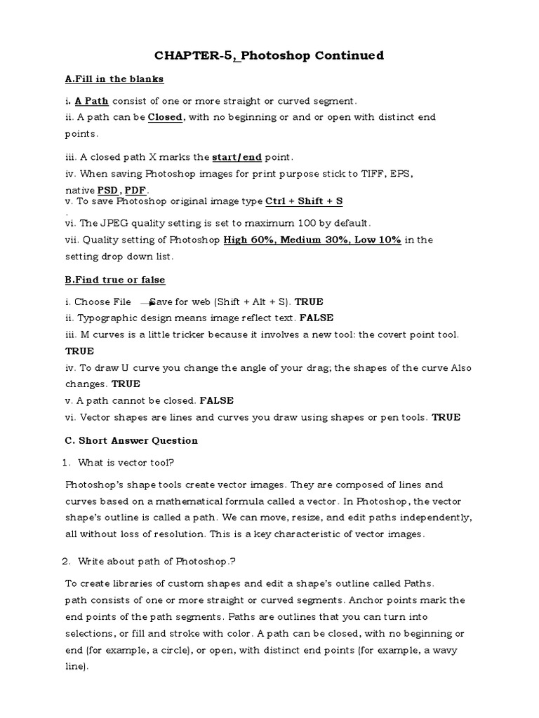 Chapter-5 Photoshop Continued | PDF | Adobe Photoshop | Graphic Design