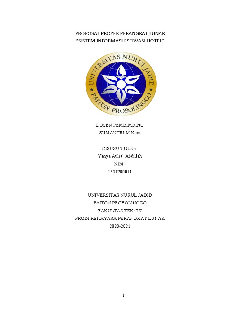 Proposal Proyek Perangkat Lunak | PDF Proposal Proyek Perangkat Lunak | PDF