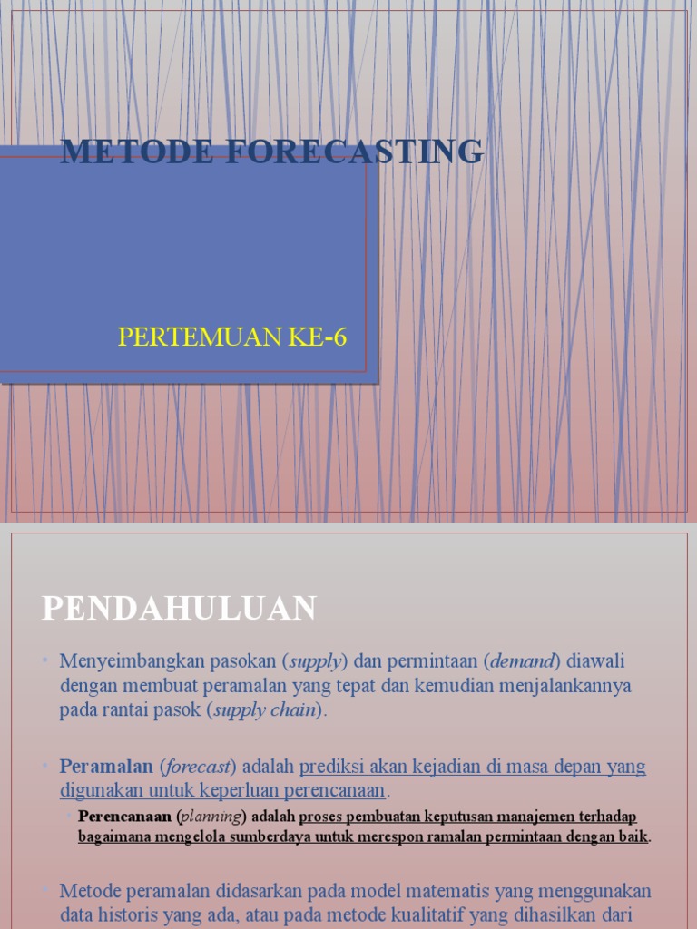 P6 Metode Forecasting | PDF