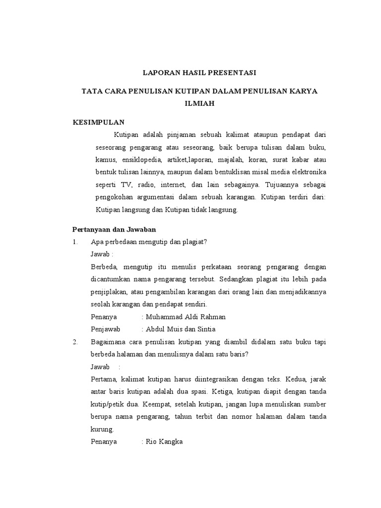 Review Hasil Presentasi Kelompok 4 | PDF