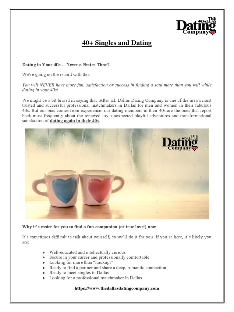 40+ Singles and Dating | PDF | Self-Improvement