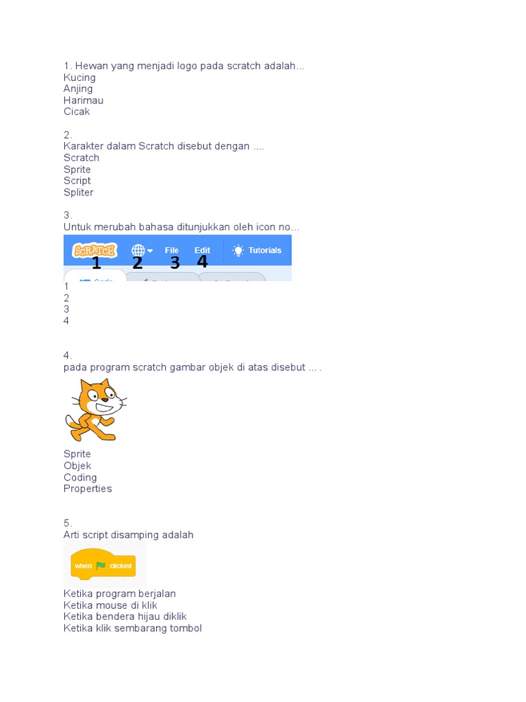 Bahan Soal Scratch | PDF