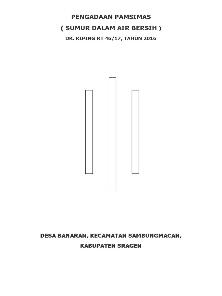 Permohonan Pemasangan PAMSIMAS Sragen | PDF