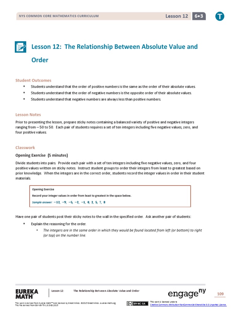 Math g6 m3 Topic B Lesson 12 Teacher | PDF