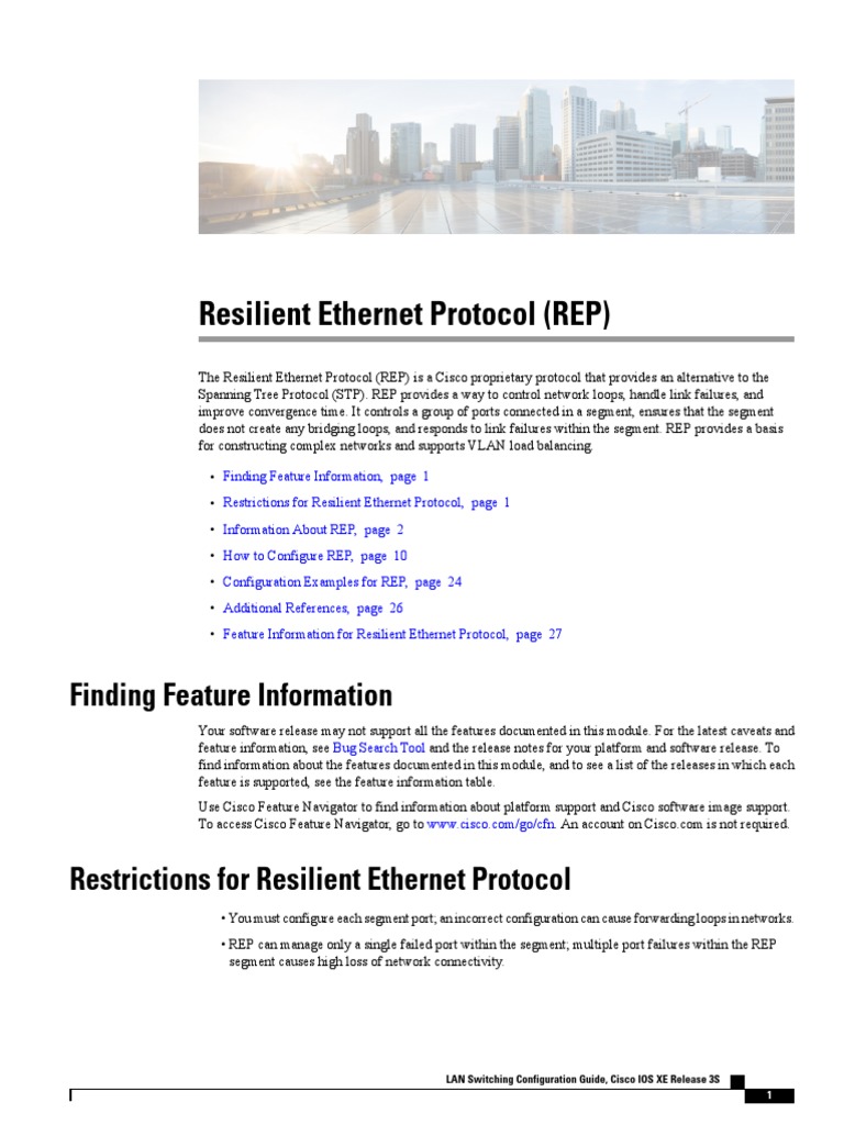 Cisco REP | PDF | Computer Network | Network Switch