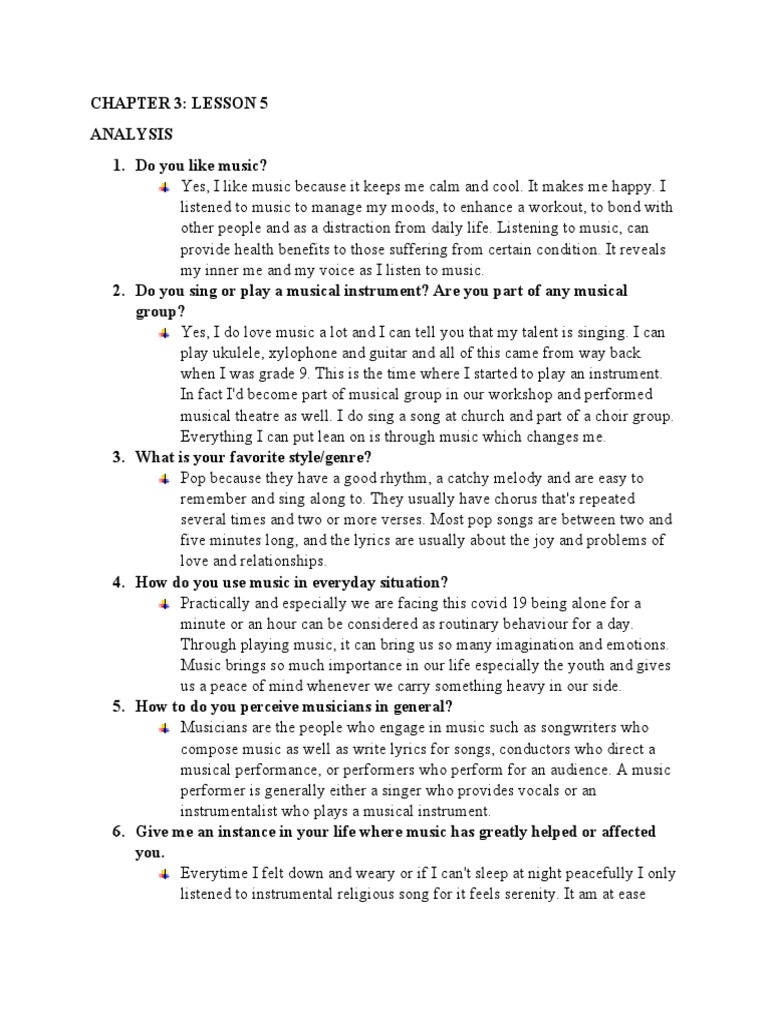 Chapter 3 Lesson 5 - Art Appreciation | PDF | Singing | Pop Music