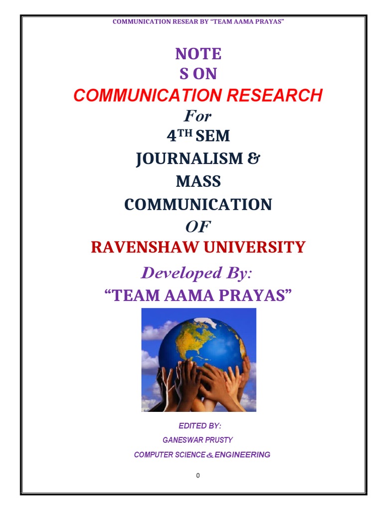Notes On Communication Research 1 | PDF | Quantitative Research ...