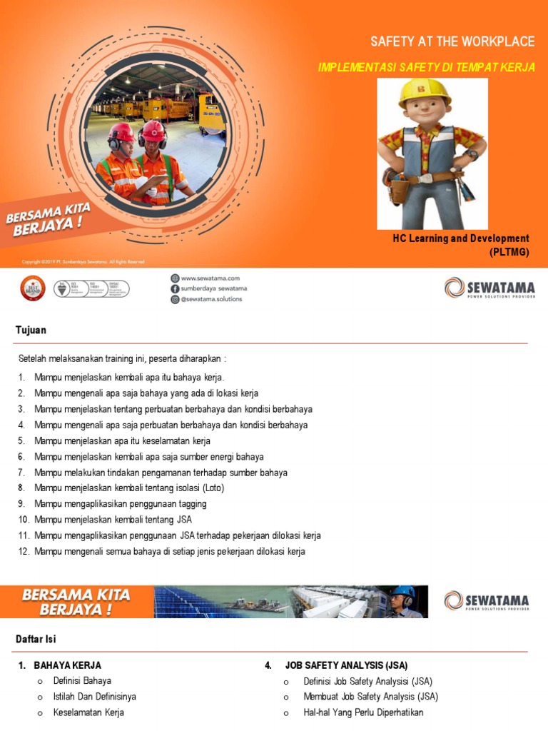 Materi Safety at Workplace | PDF