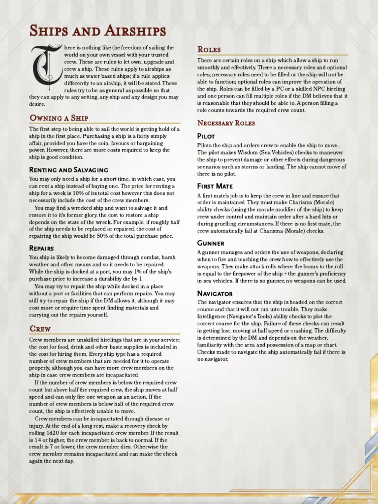 Airship Rules | PDF | Ships | Navigator