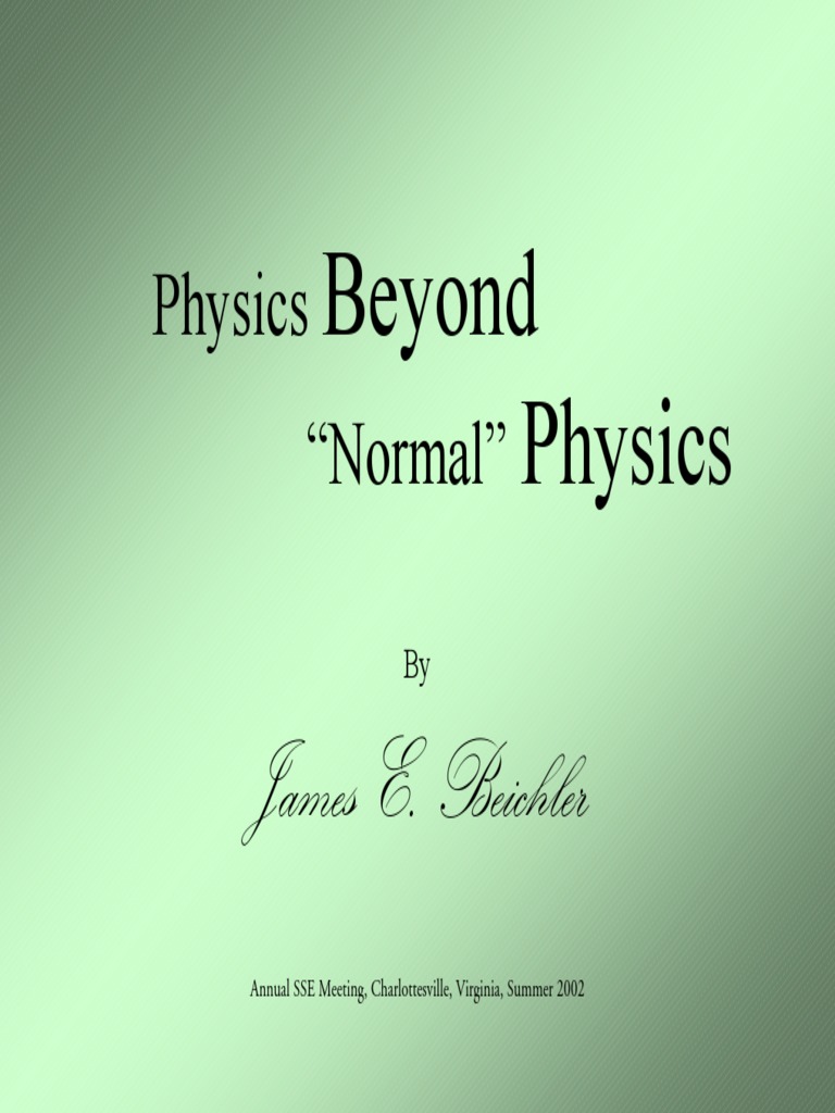 Physics Beyond Normal Physics | PDF | Elementary Particle | Atomic Nucleus