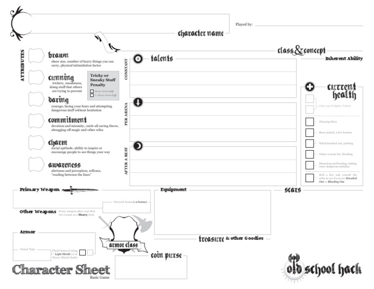 Character Sheet | PDF | Role Playing Games | Gaming