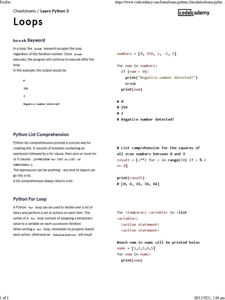Python Cheat Sheet 4 Pdf Control Flow Python Programming Language