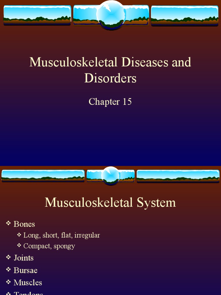 Musculoskeletal Diseases and Disorders | PDF | Arthritis | Vertebral Column