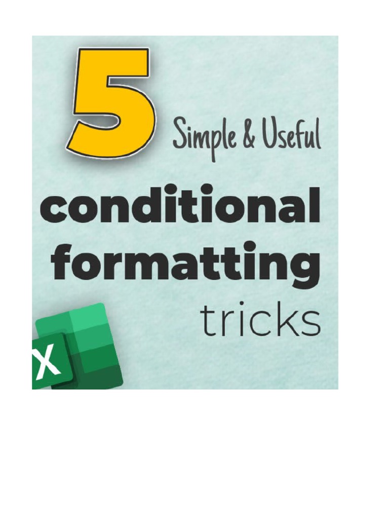 5-Conditional Formatting Tricks-2021 | PDF | Technology & Engineering