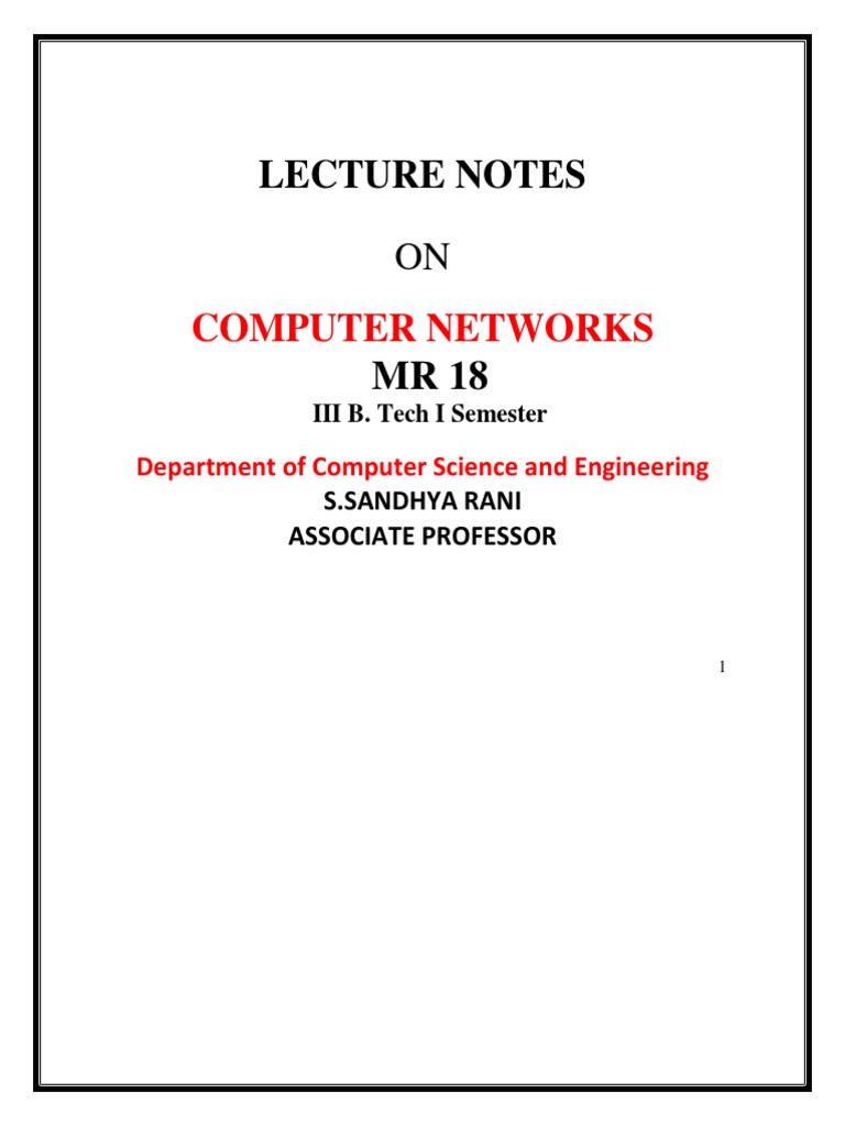 Computer Networks | Download Free PDF | Computer Network | Osi Model