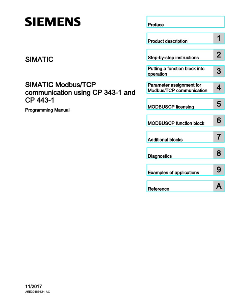 Simatic Modbus Tcp Cp En Us En Us Pdf Transmission Control Protocol Port Computer Networking