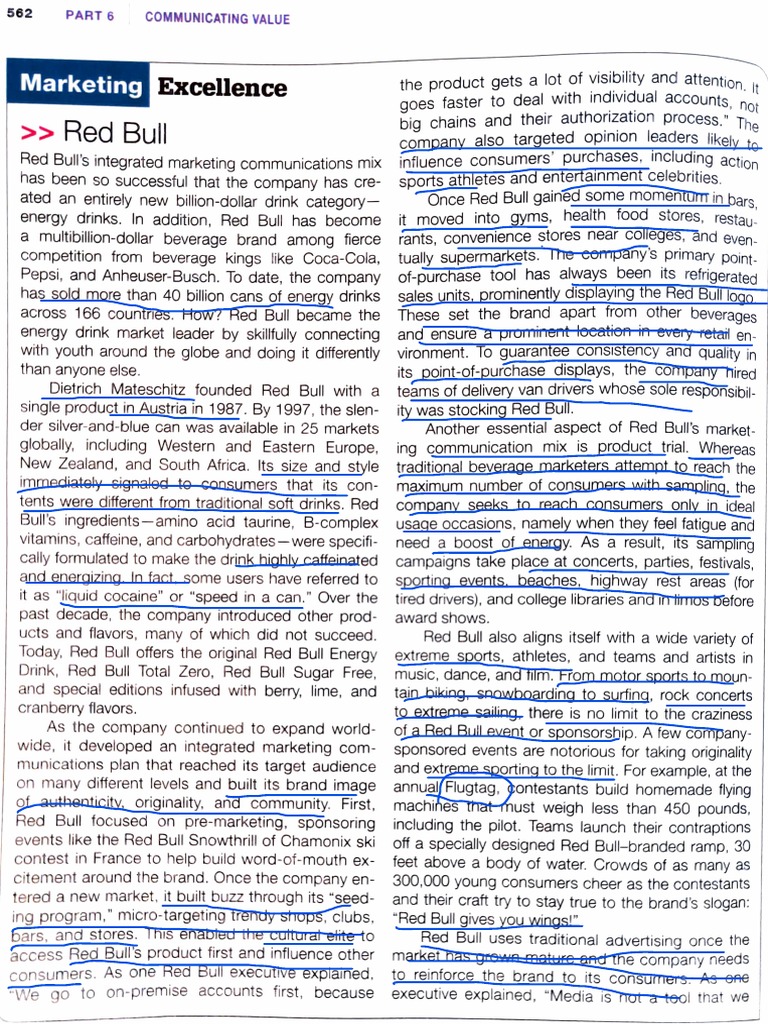 Marketing Excellence: Red Bull | PDF | Brand | Marketing Communications