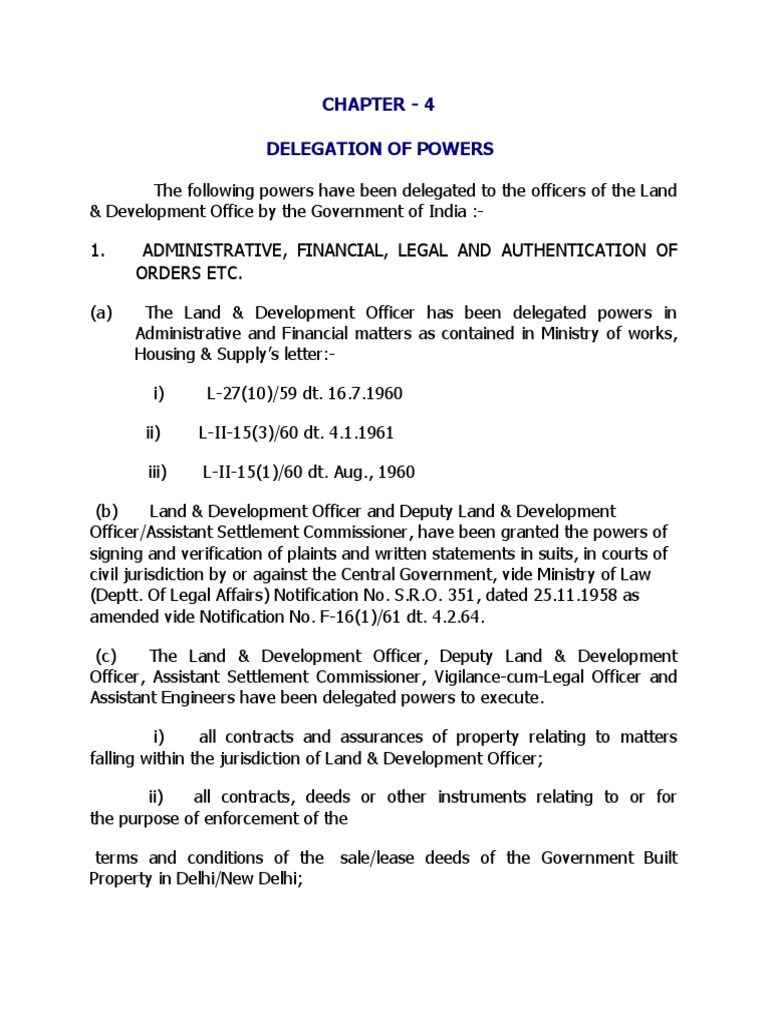 Delegation of Powers | PDF | Deed | Public Law