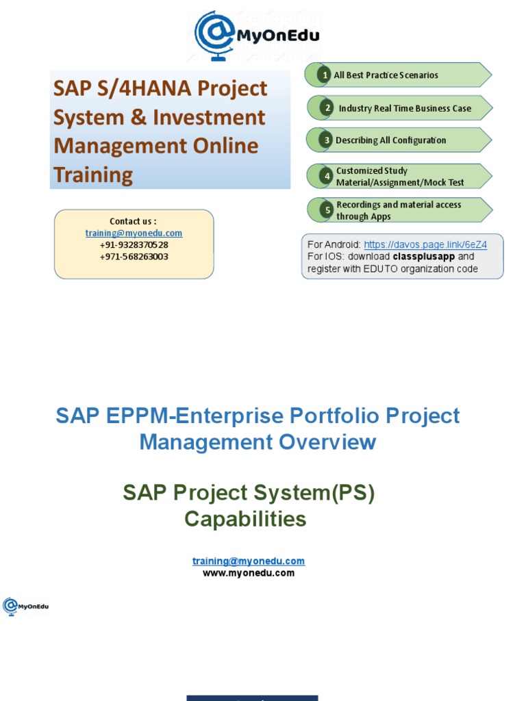 SAP S/4HANA Project System & Investment Management Online Training ...