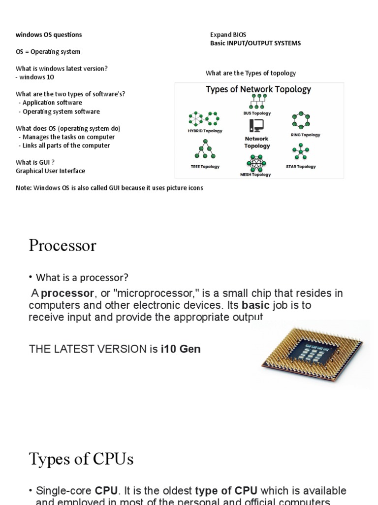 Windows OS Questions Basic Input/Output Systems | PDF | Multi Core ...