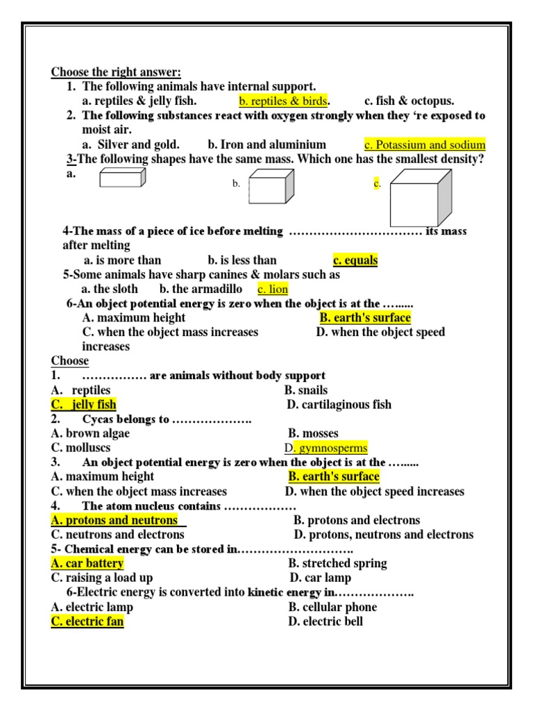 7 Grade Answered PDF | PDF | Atoms | Atomic Nucleus