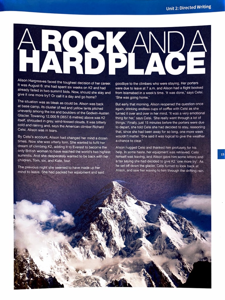 A Rock and A Hard Place | PDF | Mount Everest | Mountaineering