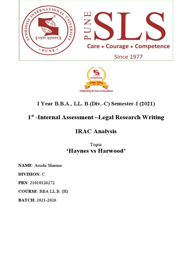 Haynes Vs Harwood Final Word | PDF | Negligence | Causation (Law)