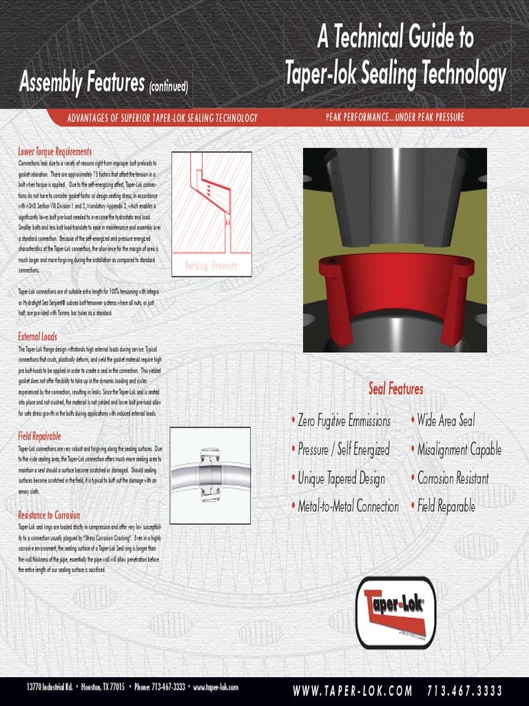 A Technical Guide To Taper-Lok Sealing Technology: Assembly Features ...