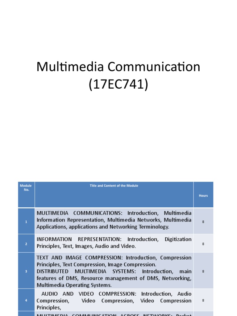 Multimedia Communication | PDF | Computer Network | Multimedia