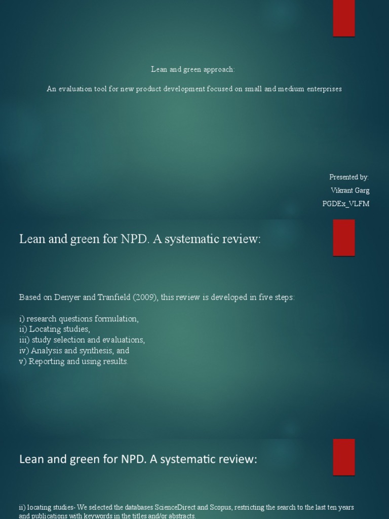 Lean & Green | PDF | Systematic Review | Evaluation