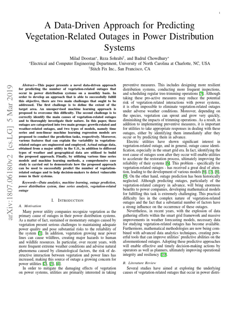 2020 - A Data-Driven Approach For Predicting Vegetation-Related Outages ...