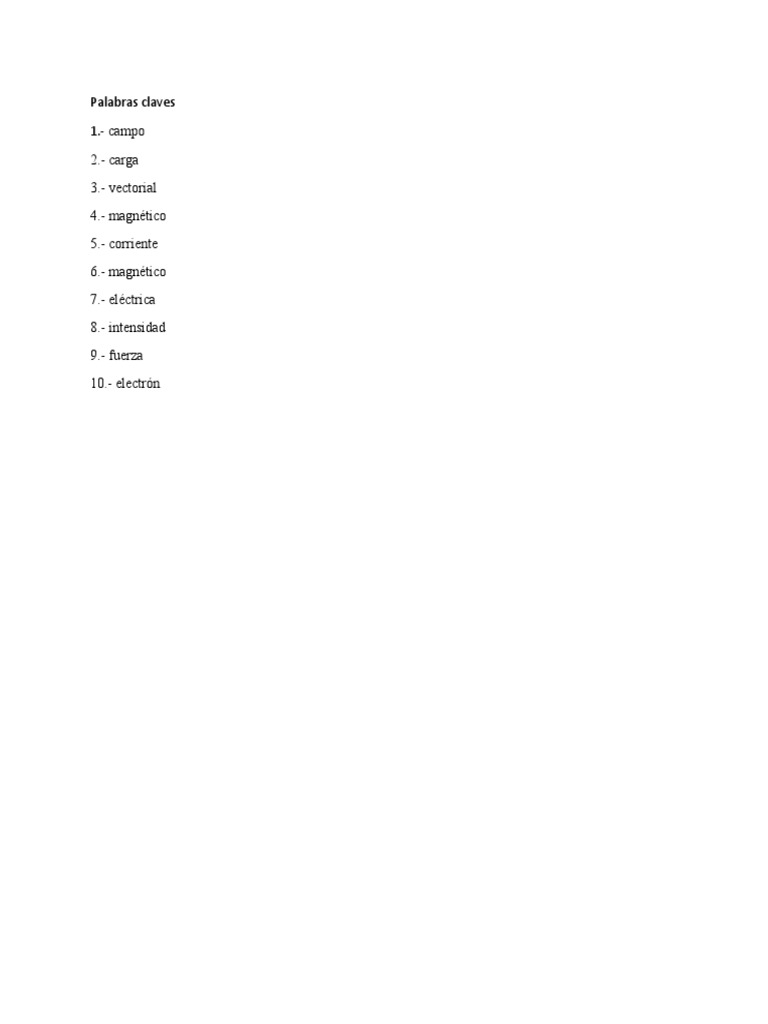 Palabras Claves | PDF