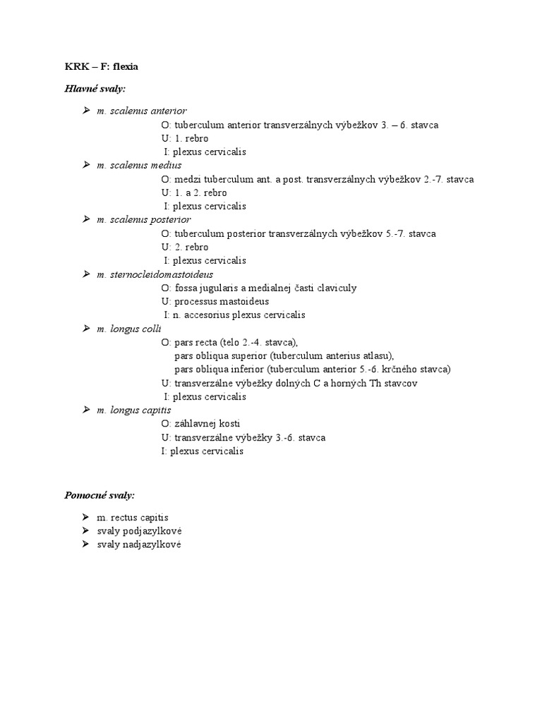 Svaly | PDF