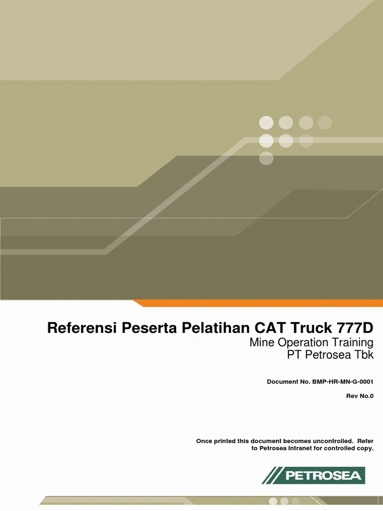 Pelatihan CAT Truck 777D | PDF