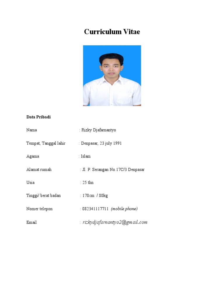 CV Rizky Djafarnantyo | PDF