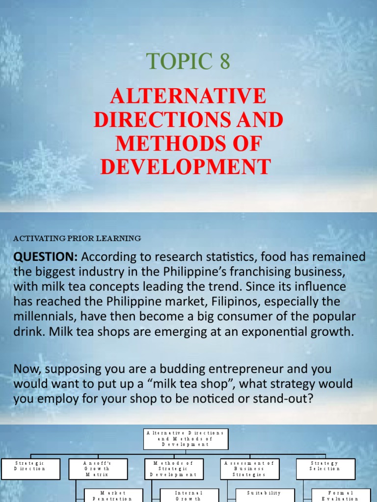 Topic 8: Alternative Directions and Methods of Development | PDF ...