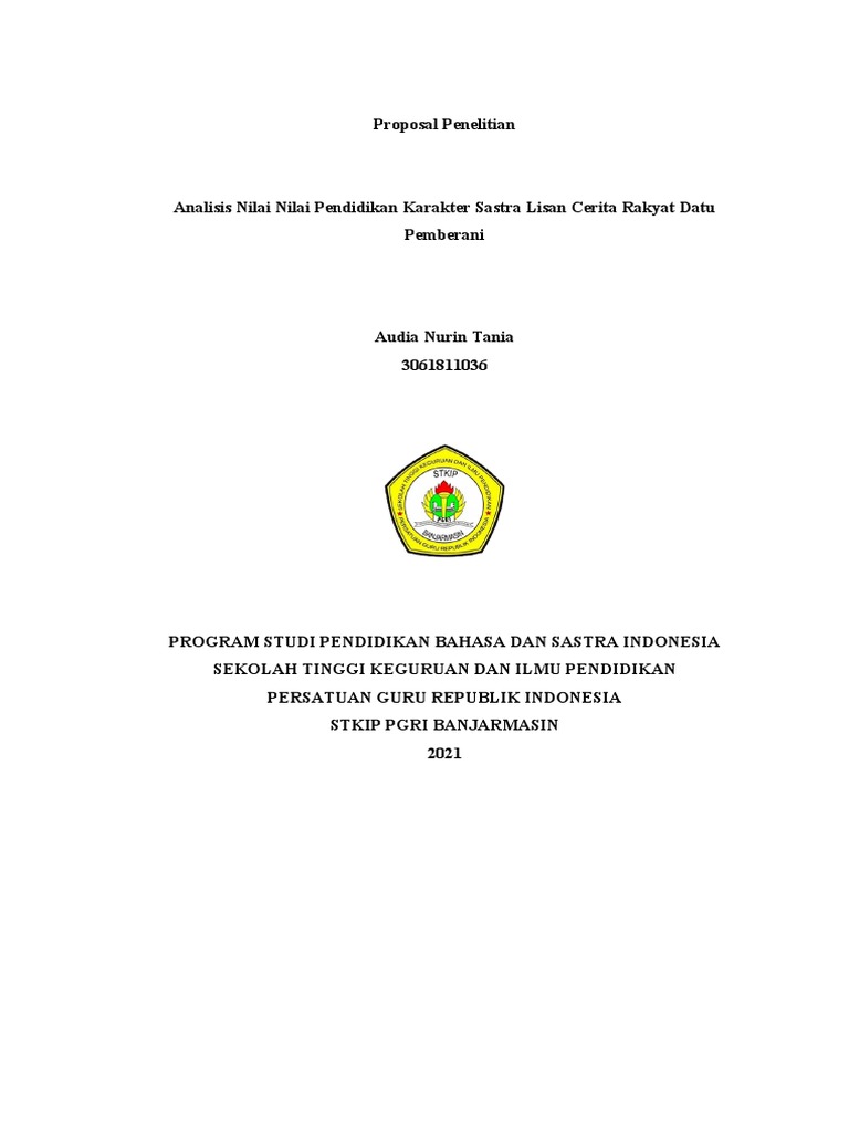 Proposal Penelitian - Datu Wani | PDF