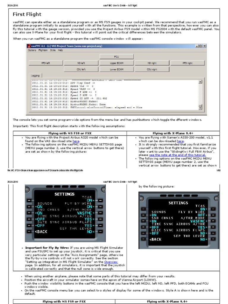 VasFMC User's Guide - 1st Flight | PDF | Transport | Aircraft